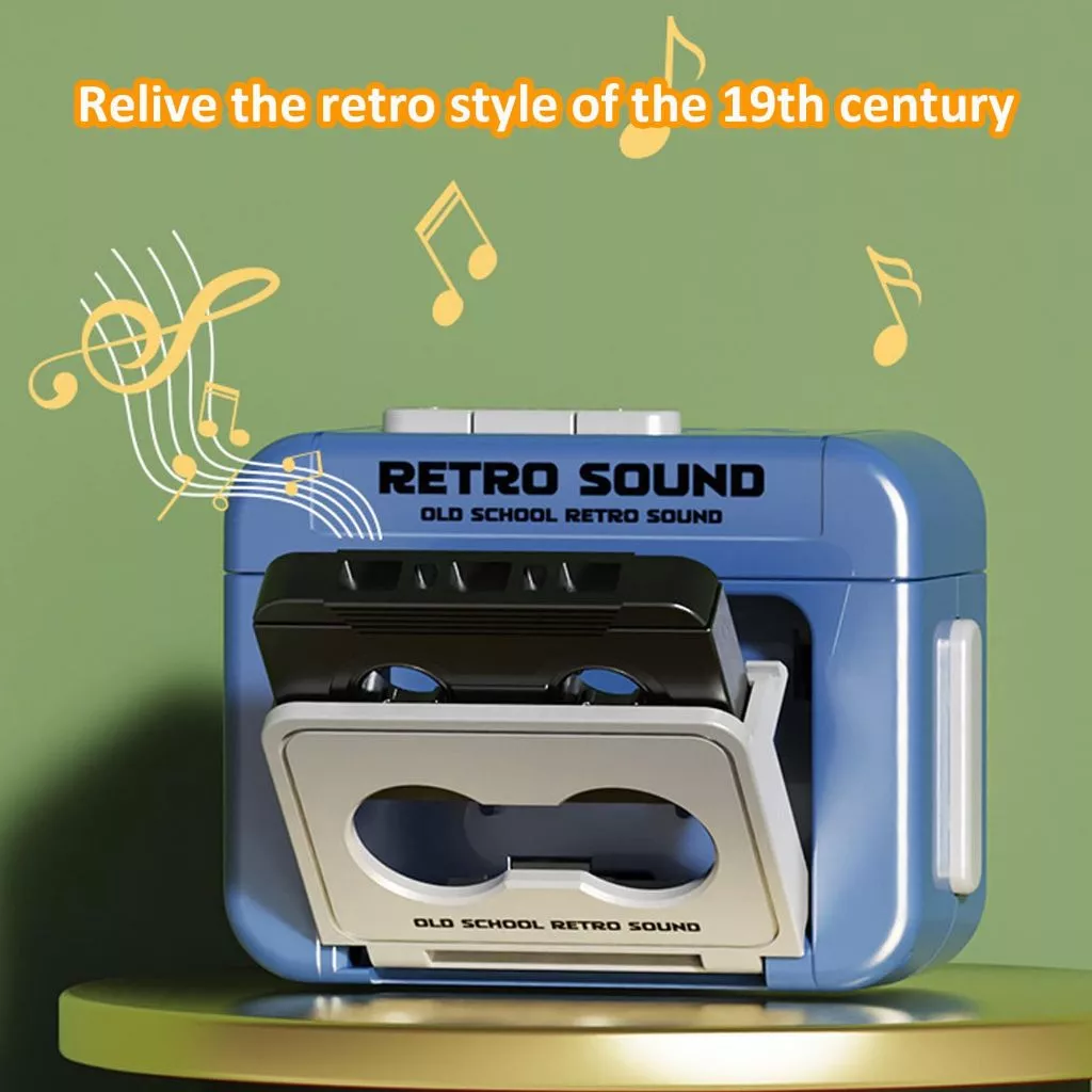 NEW Cute Retro Tape Recorder Keychain Mini Recorder Toy with Sound ...