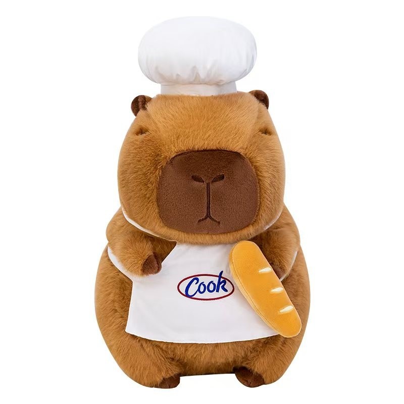 35/45/60CM Capybara Chef Plush Doll Bread Capybara Kawaii Soft Toy For ...