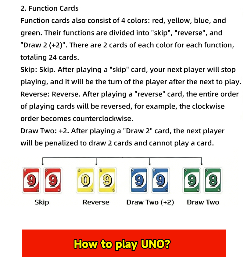 Classic Cartoon UNO Card Game - Multiplayer Casual Party Tabletop ...