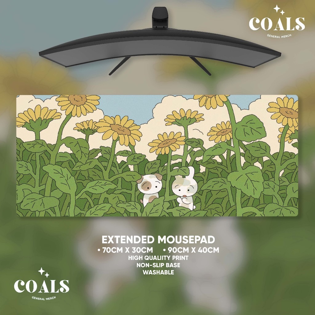 Kawaii Bunnies Extended Mousepad | Large Gaming Deskmat | Shopee ...