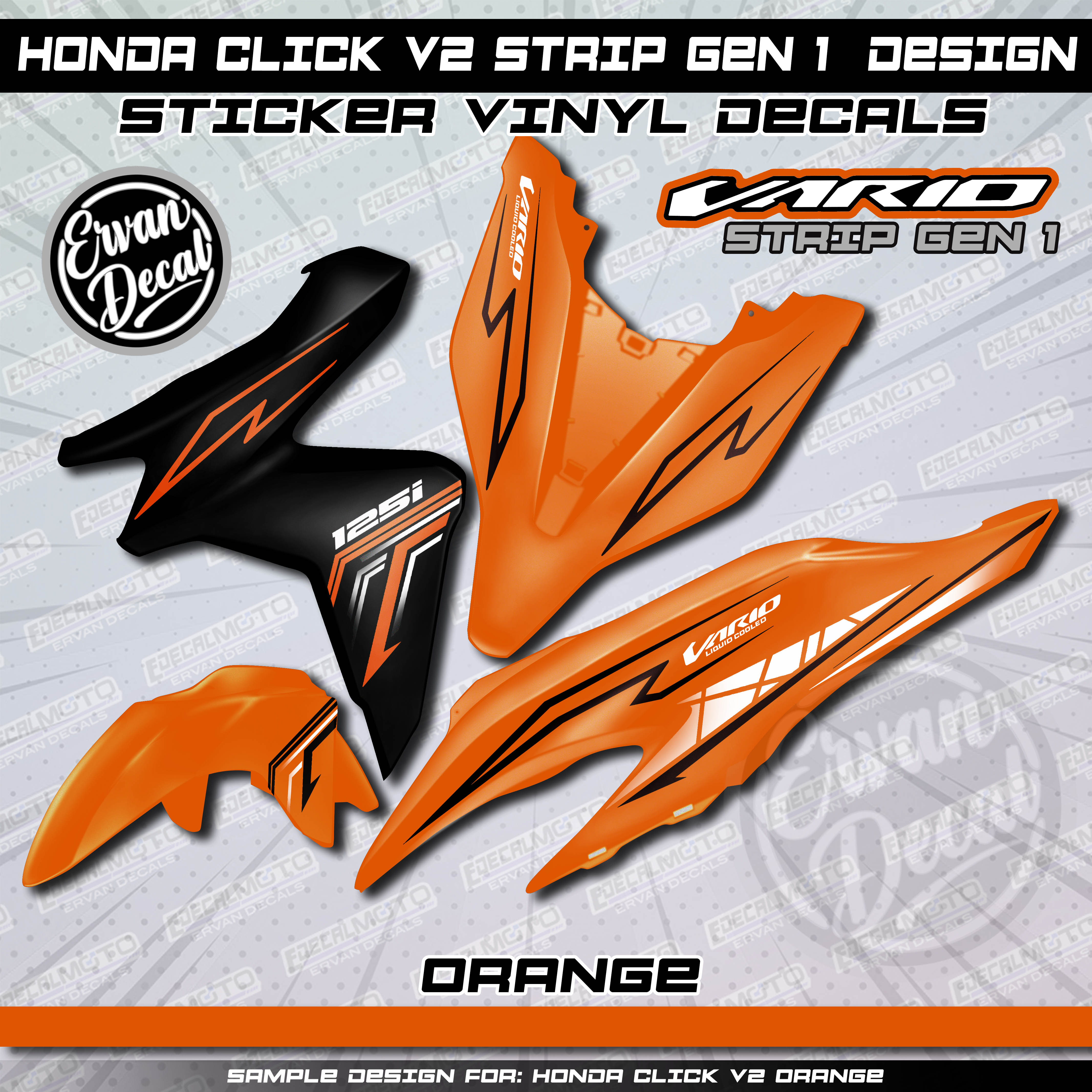 HONDA CLICK 125i INDO CONCEPT VARIO STRIP GEN 1 DESIGN EDECALMOTO ERVAN ...