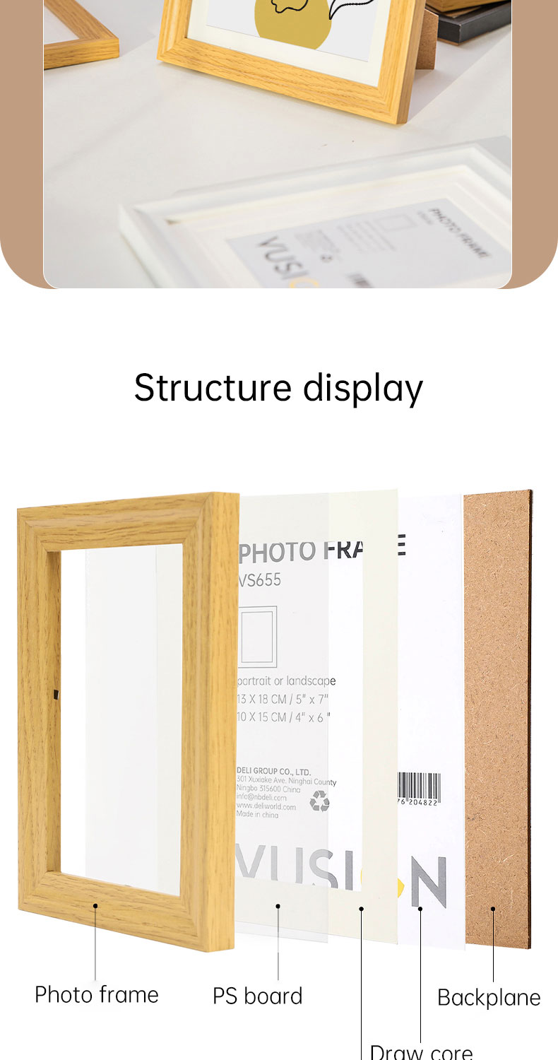 Deli&Vusign Picture Frame A4/6R/5R/4R Home Decor Wooden Picture Frame ...