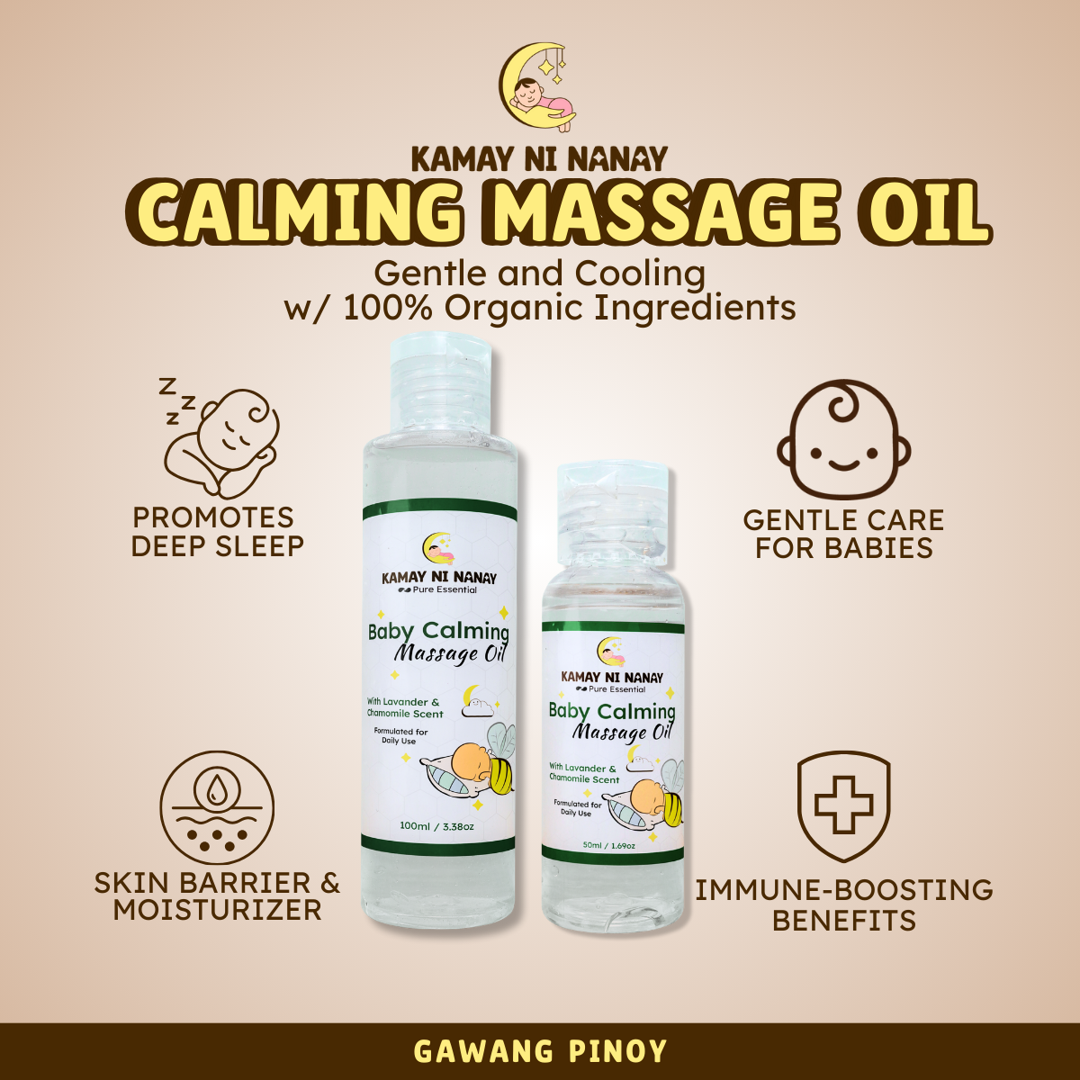 Kamay ni Nanay Baby Calming Massage Oil Care for Babies 100ml Fast ...