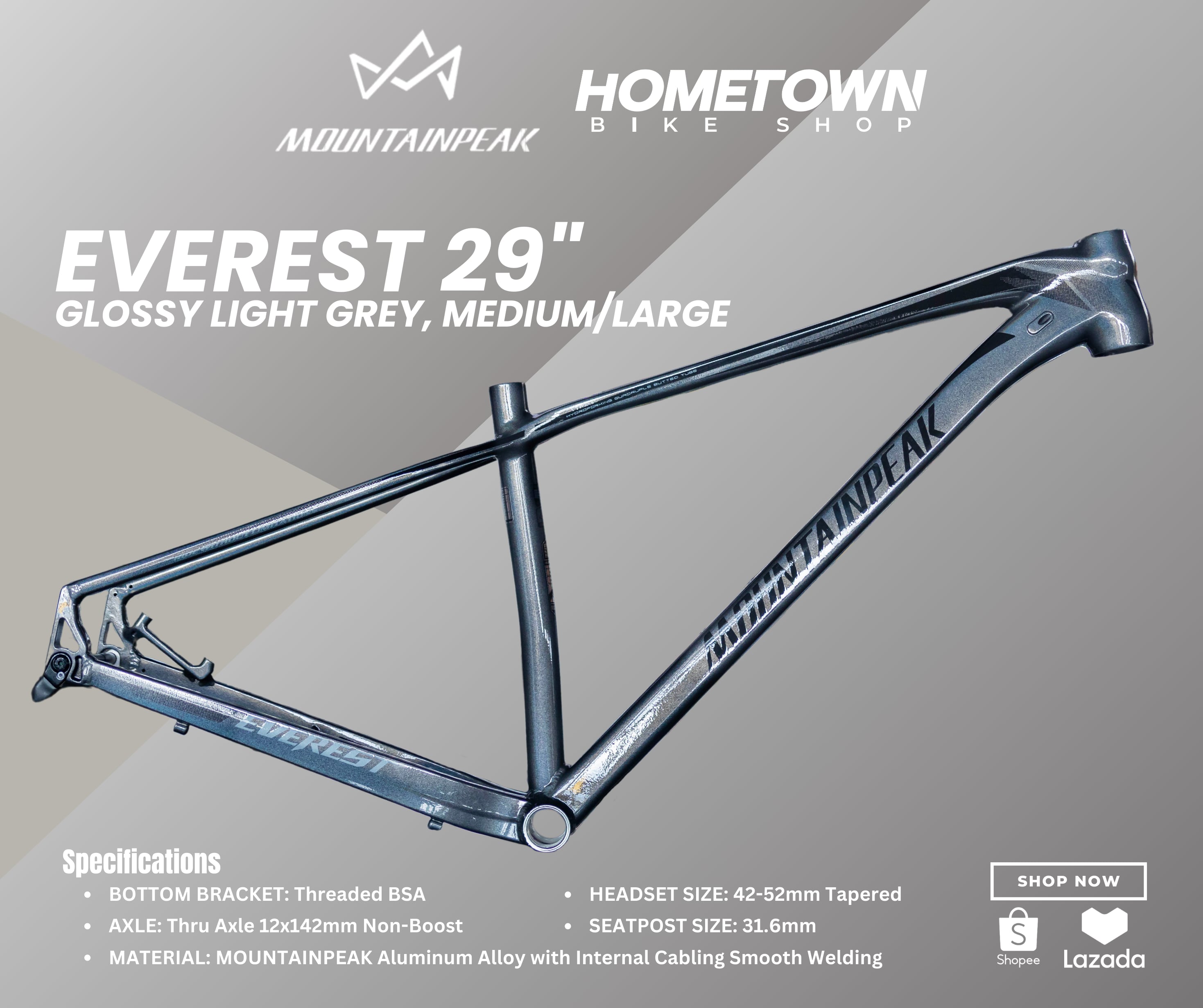 Mountainpeak Everest 29 Tru Axle MTB Frame | Shopee Philippines