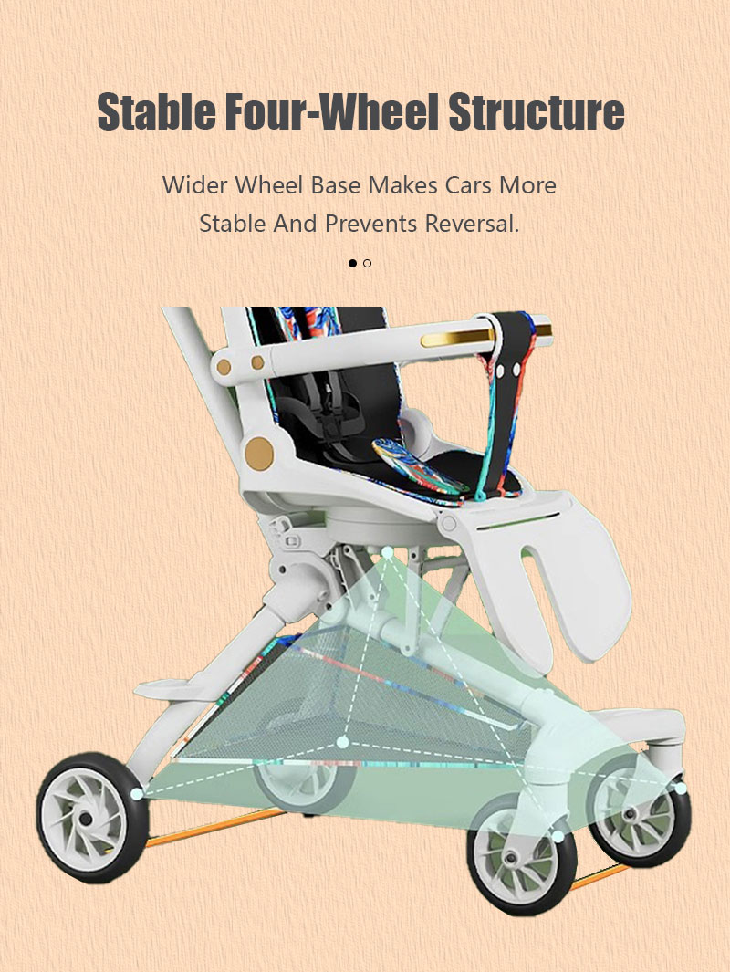 Star Foldable Stroller For Baby Two-way Can Sit and Lie 360 Rotating ...