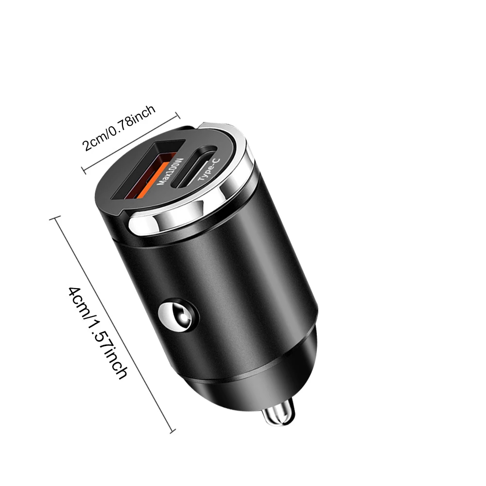 XAUTO 100W Dual Ports Mini USB Car Charger Super Fast Charging Phone ...