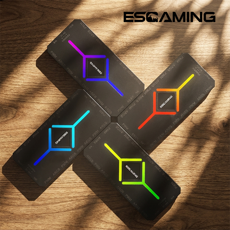 ESGAMING CPU Fan Cooler Smart Hub 5V 3PIN ARGB 4 Pin PWM PC RGB ...