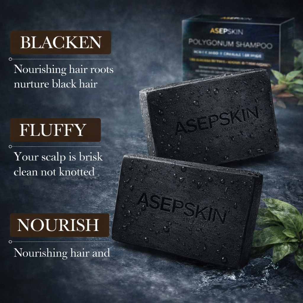 ASEP SKIN Natural Polygonum Shampoo Darkening, Strengthen Hair Root ...