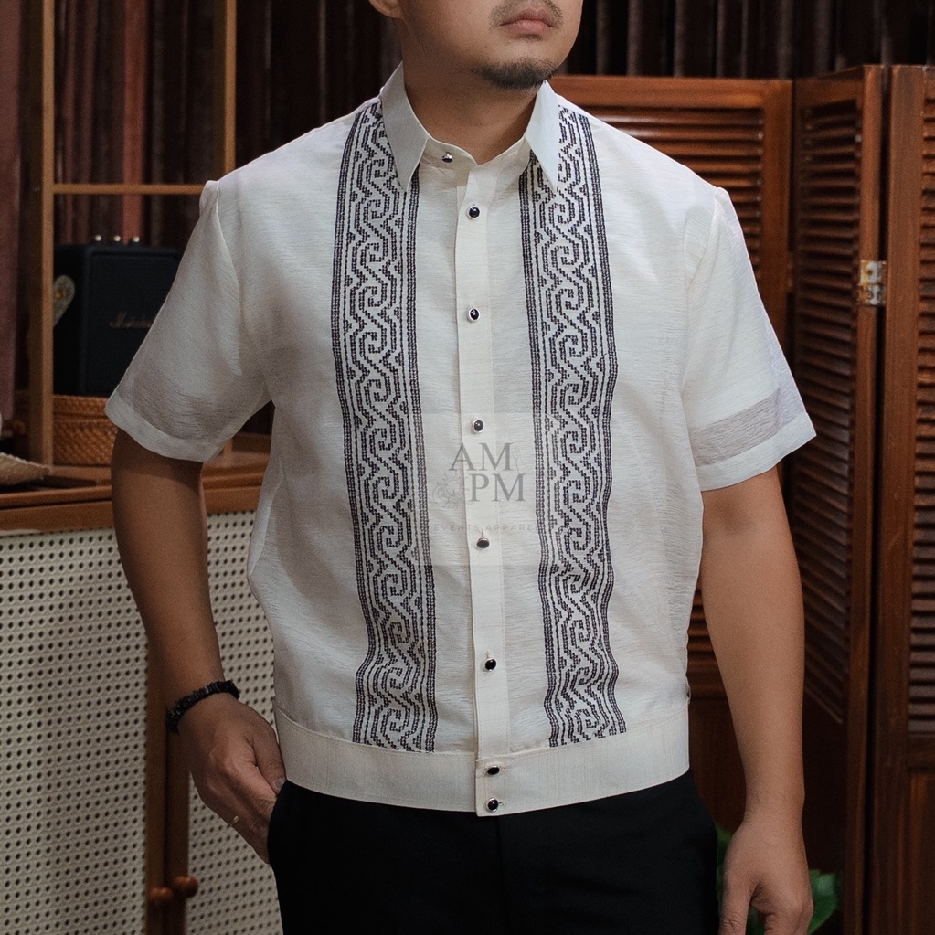 Polo Jacket Barong BBM style Piña Jusilyn (special embroidery) | Shopee ...