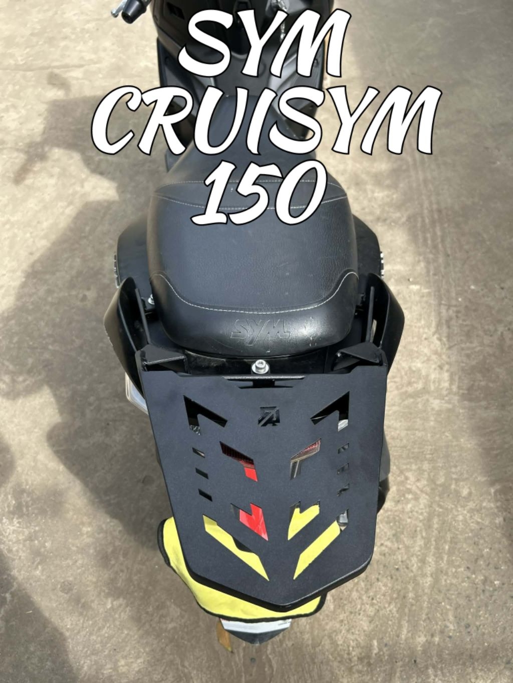 SYM CRUISYM 150 / STAY GRAB BAR / TOPBOX BRACKET / LASER CUT PLATED ...