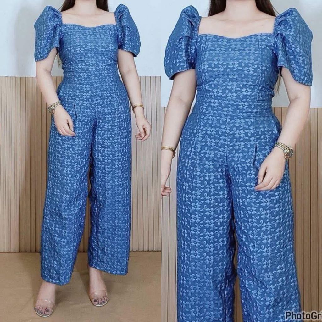 COD EMBOSSED MODERN FILIPINIANA COORDS(TOP&PANTS) FOR WOMEN(FREESIZE ...