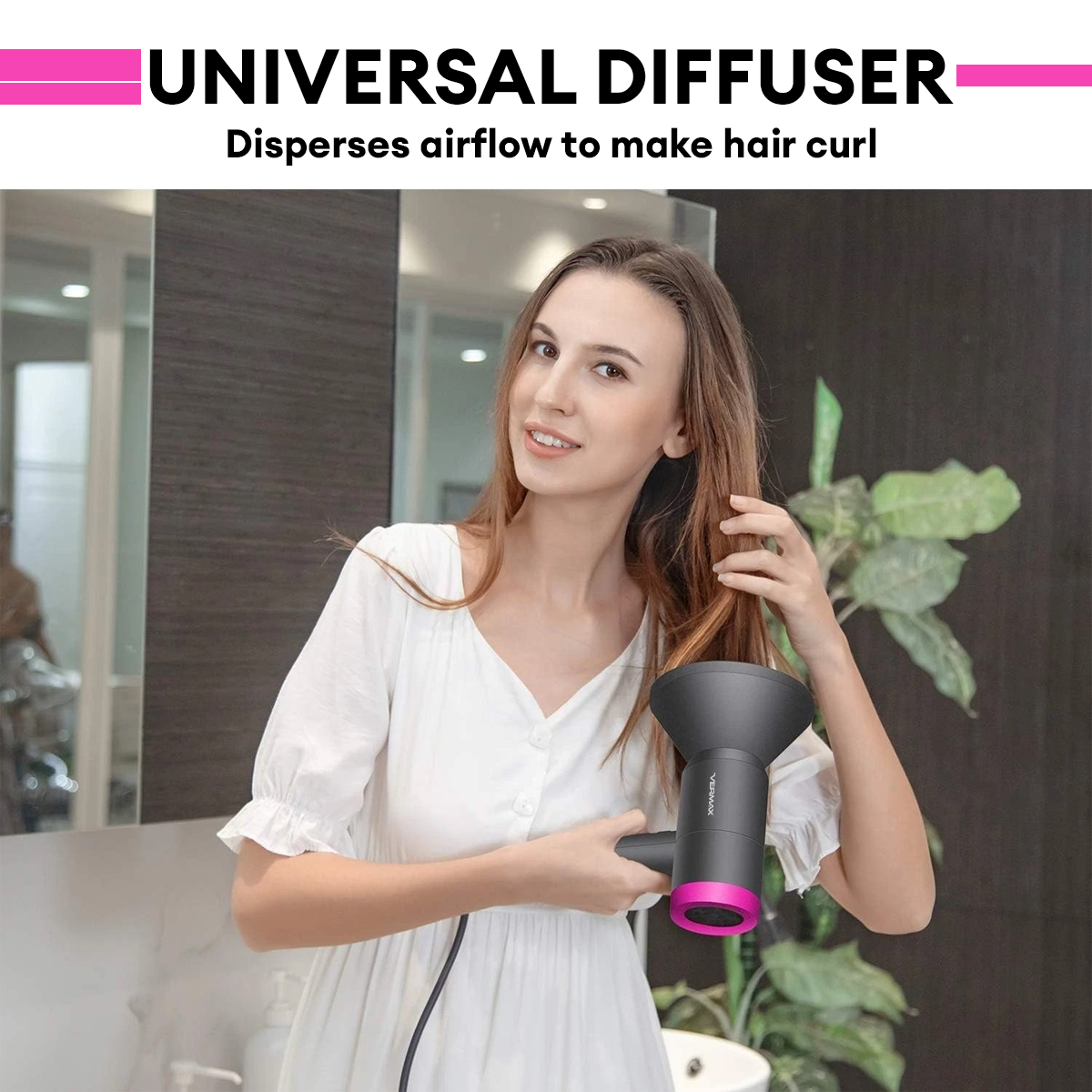 Vermax Ionic Hair Dryer Blower 1600W Portable Quick Dry Hot Cold Air ...