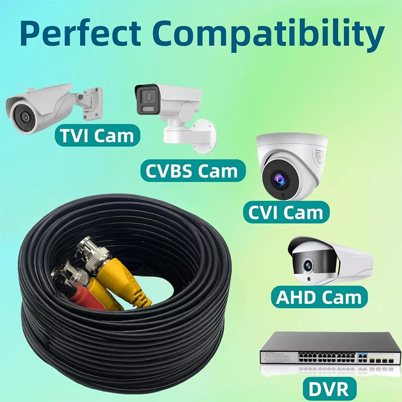 5M 10M 15M 20M 30M 40M BNC RG59 Video Power Siamese Cable Security ...