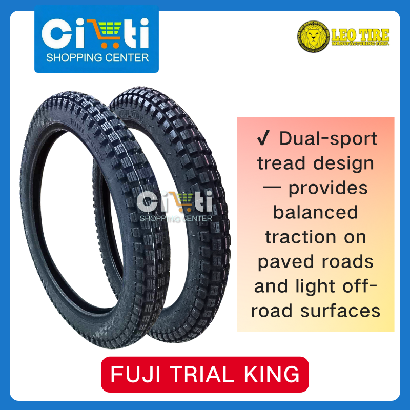 CITTI- LEO TIRE FUJI TRIAL KING MOTORCYCLE TIRE On/Off Road- Available ...