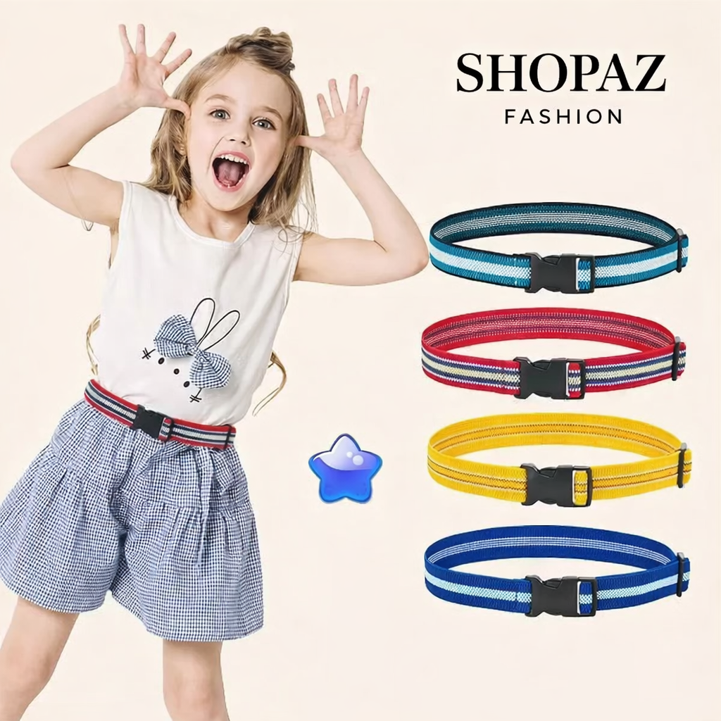 Shopaz Fashion Children's Candy Color Belt 30 inches Garterized Boy ...