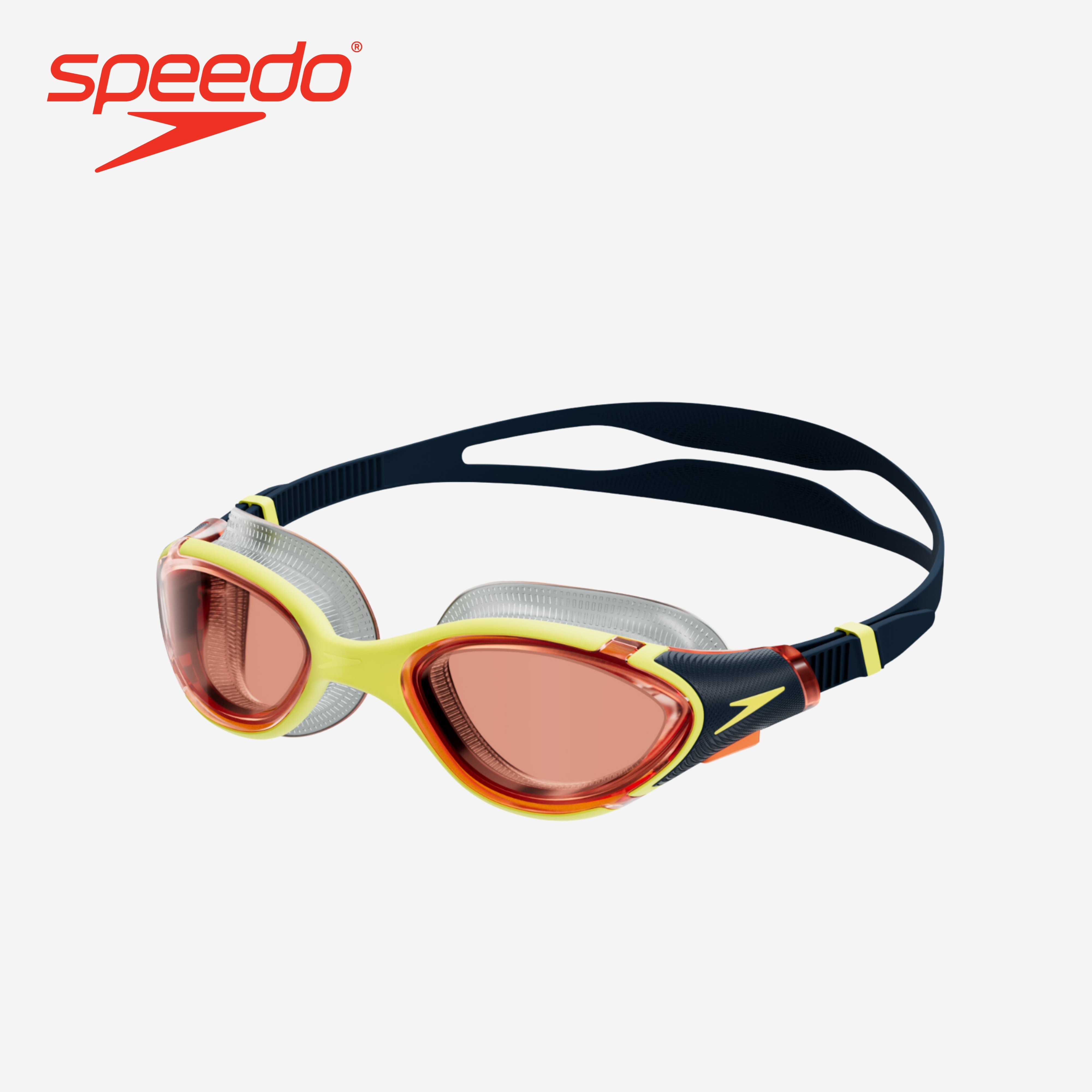 Speedo Biofuse 2.0 Goggle (True Navy/Hyper/Orange) 8-00233214507 ...