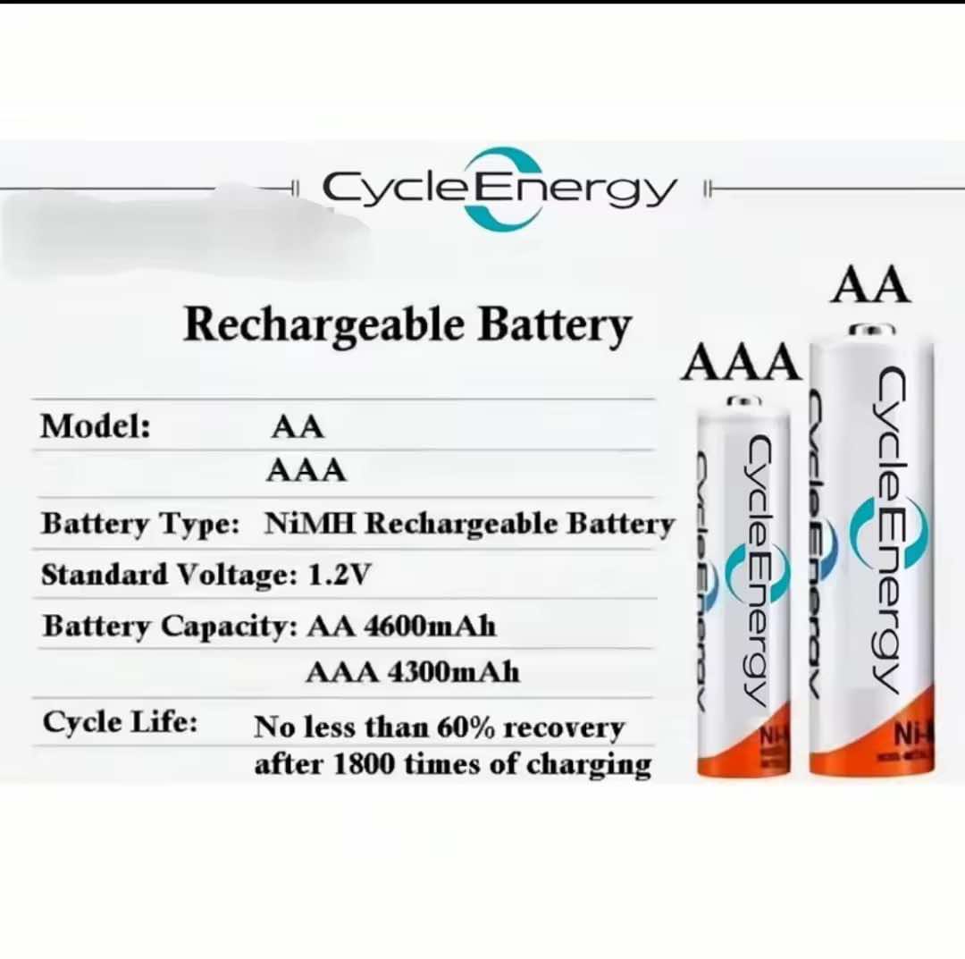 4-Pack AA/AAA Rechargeable Ni-MH Batteries 1.2V with USB Charger | Sony ...