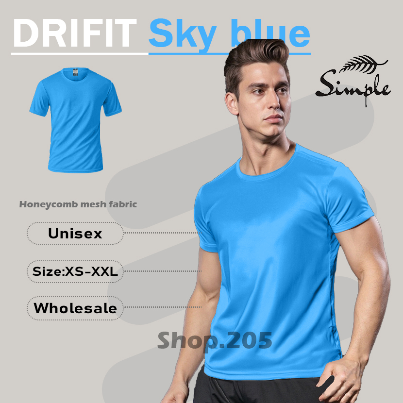 Simple Dri-Fit T-shirt Sky Blue | Quick Dry, Breathable, Unisex ...