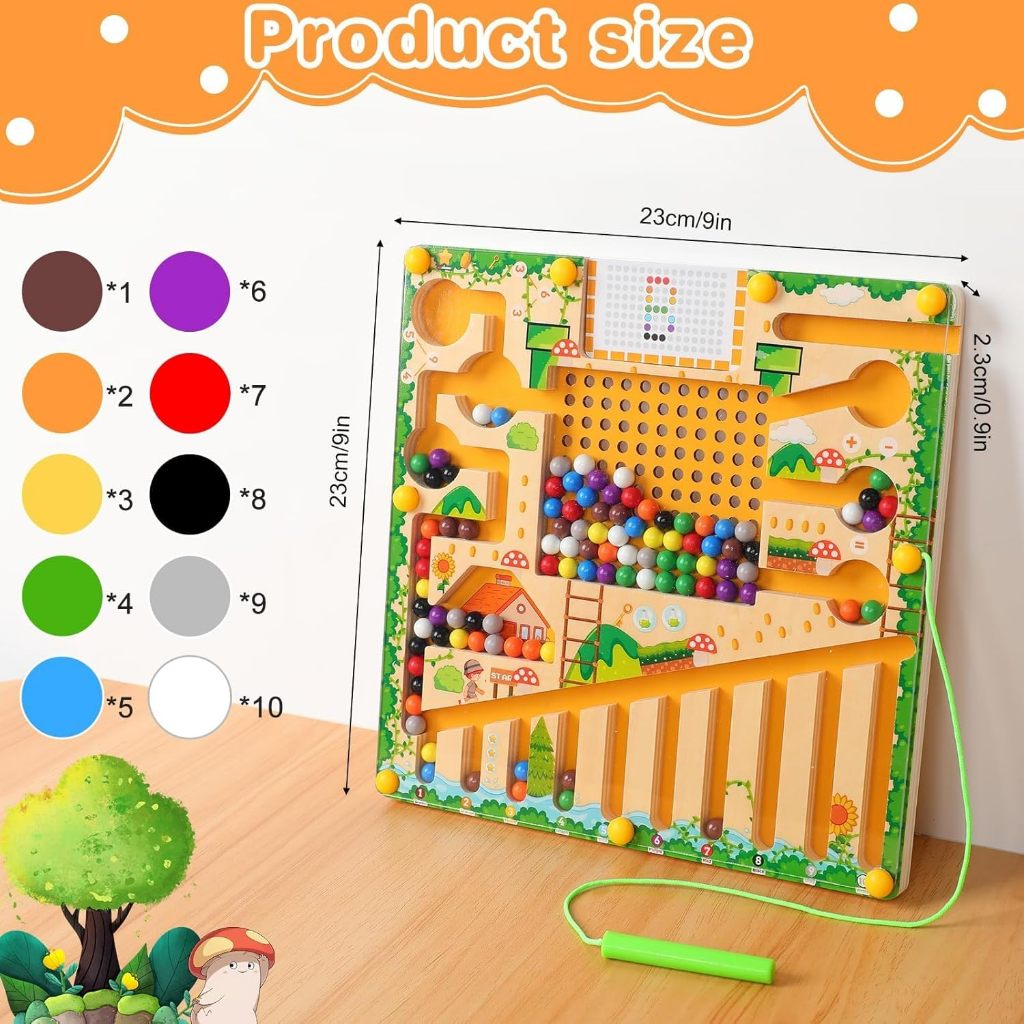 2025 New Early Education Toy Magnetic Color Sorting Board and Number ...