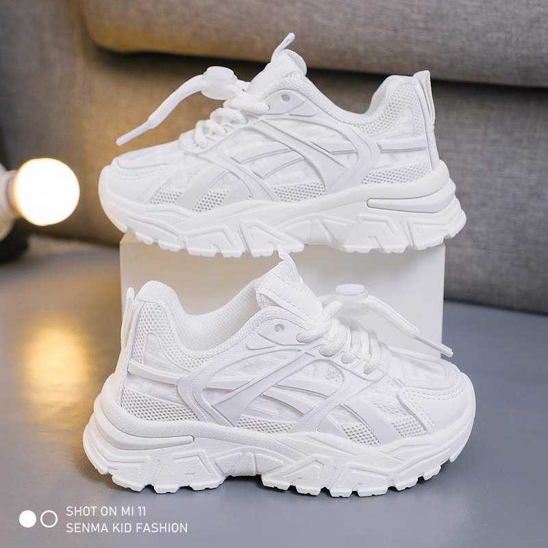 SENMA Korean Shoes For Kids Girls Chunky Sneakers White Shoes Rubber ...