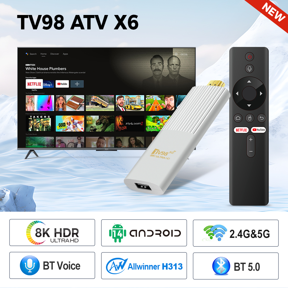 TV98ATV X6 Stick Ultra HD 4K Smart TV Box Adobe Flash 10.1 Support Or ...
