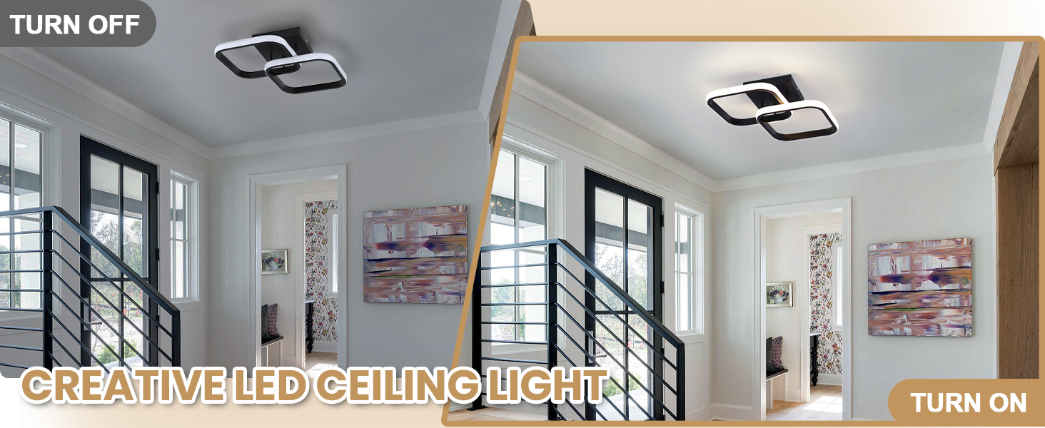 WeHome LED Ceiling Light 3 Color Modern Center Light Tri color Living ...