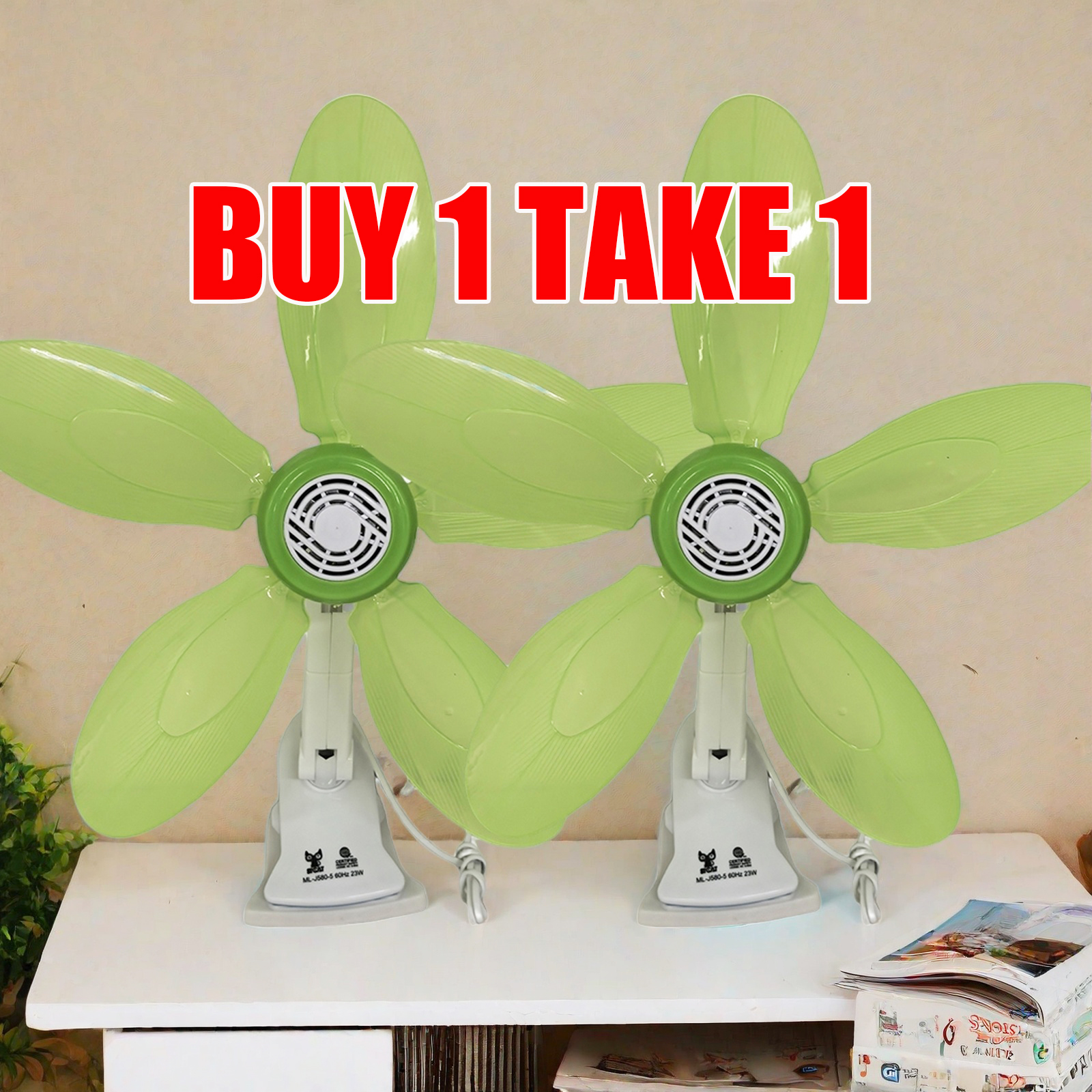 SYCAT-J519-5 Blade Clip Fan Big Electric Fan Clip, Clover Fan Anti-Heat ...