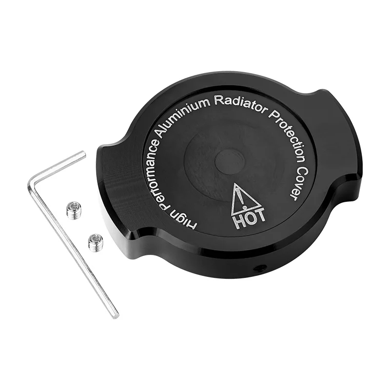 Motorcycle Radiator Cap Cover Universal Full CNC Aluminum With Sticker ...