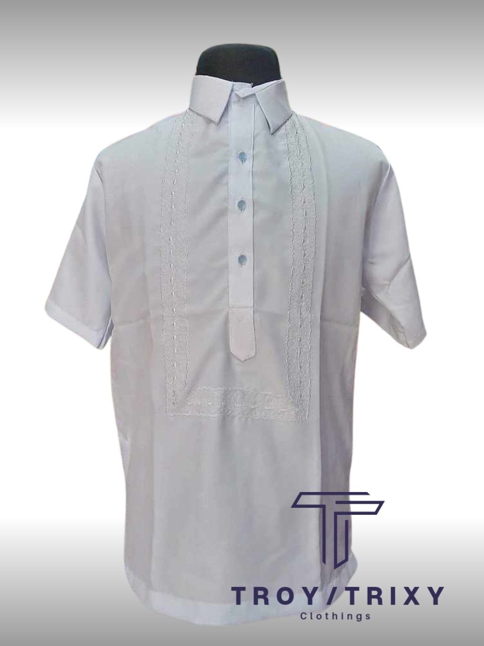 Polo Barong (Short Sleeves) Cream/white/black/navy blue/ferwingkle blue ...