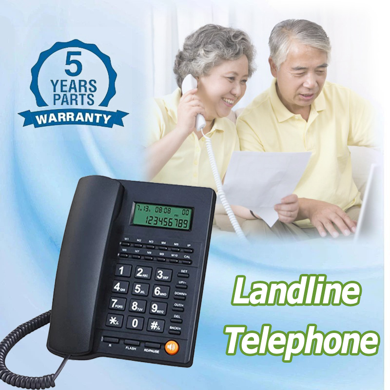 LCD Caller ID Home Office Fixed Hotel Landline Telephone Line Desktop ...