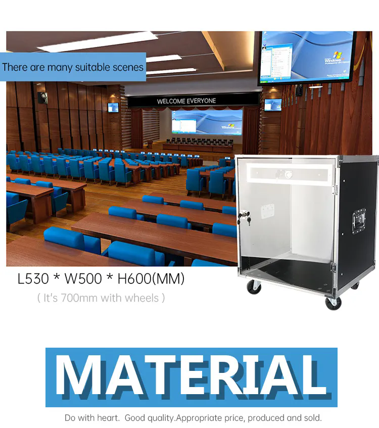 Factory Direct 12U Flight Case Power Amplifier Rack Empty Cabinet ...