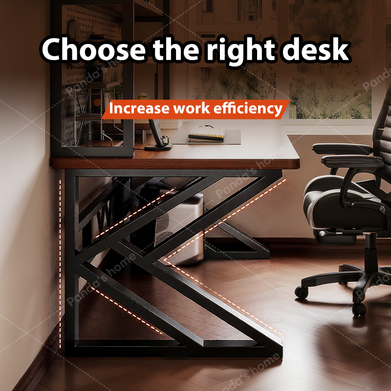 Computer Table With Pegboard 140cm Home Office Desk With Bookshelf ...