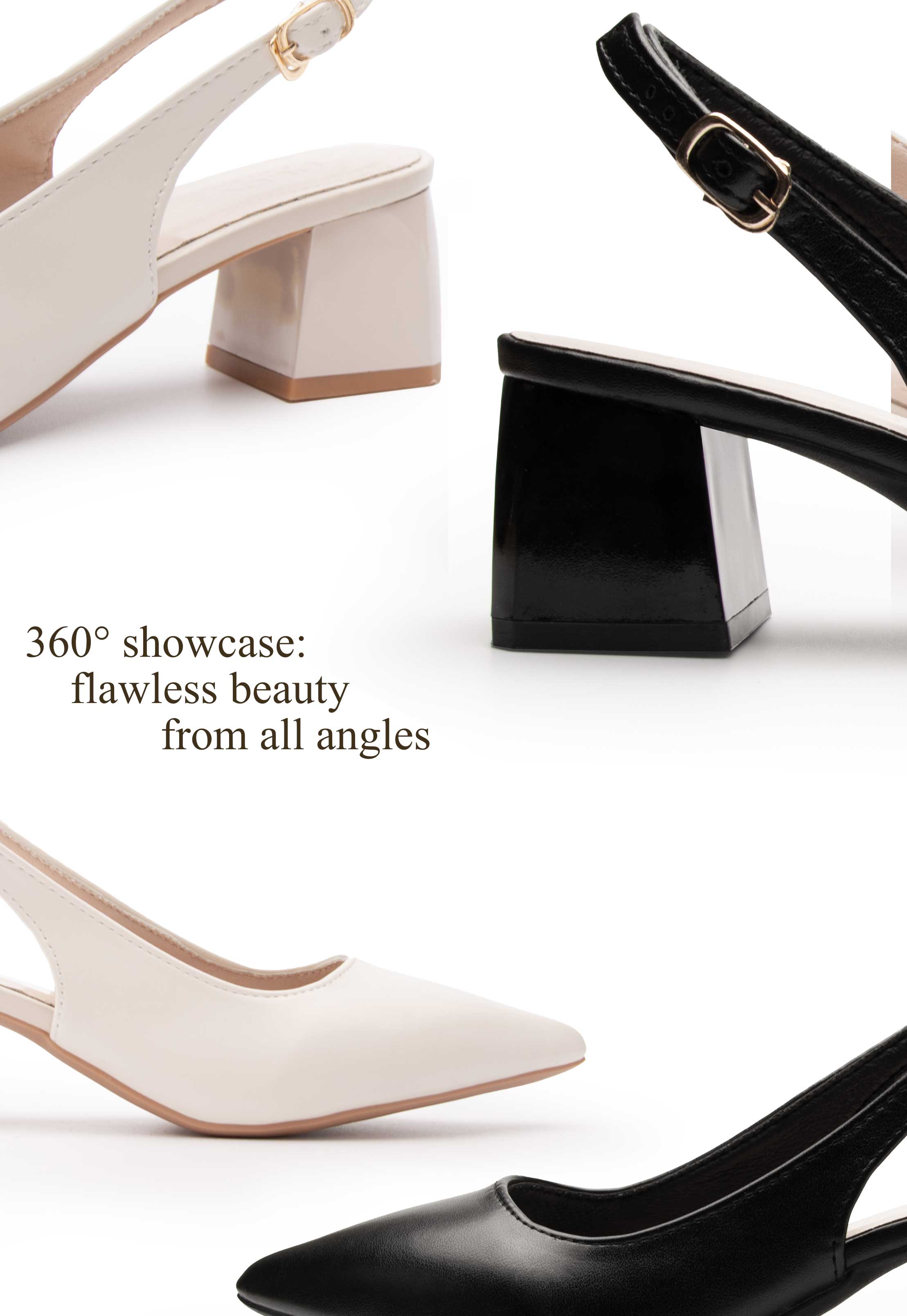 VONICA Korean Style Beige Pointed Toe Sandals for Women with Heels ...
