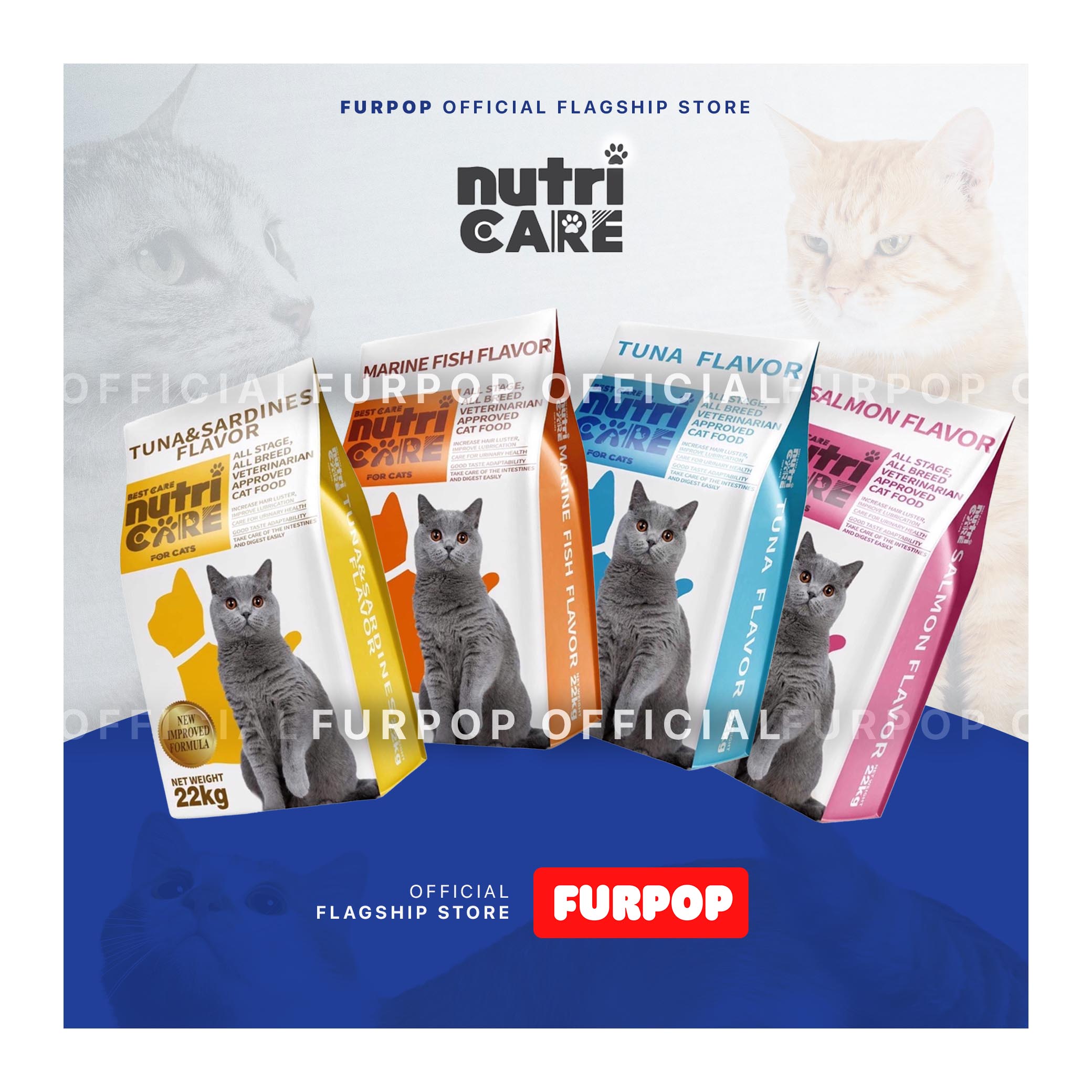 Nutricare Cat Pure Natural Dry Food All Stages Cat Food Repack 1KG ...