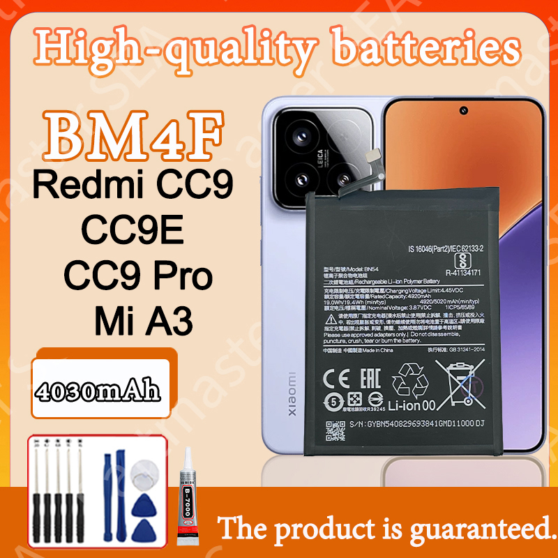 Battery BM4F For Xiaomi Mi A3 CC9 CC9e Mi9 Lite 4030mAh Replacement ...
