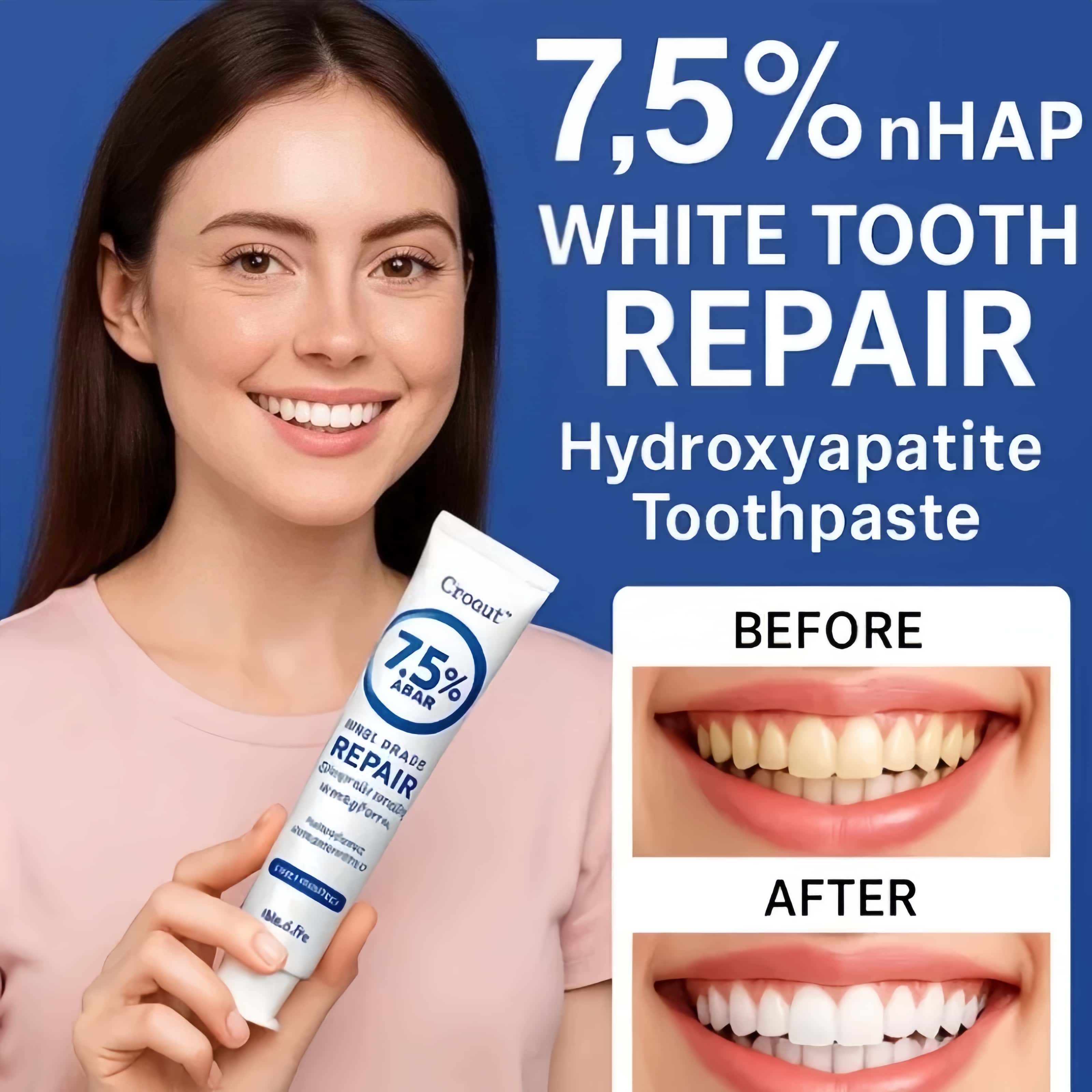 7.5 Hydroxyapatite Toothpaste Teeth Whitening Toothpaste Hyaluronic ...
