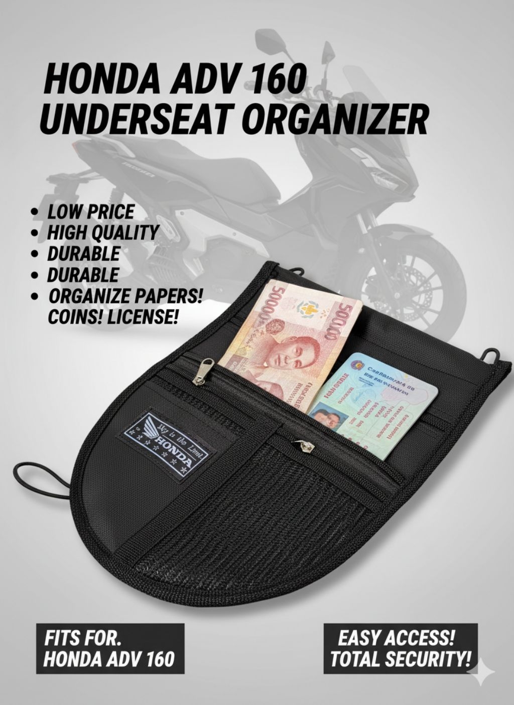 ADV 160 UNDERSEAT ORGANIZER | HONDA ADV 160/150 UNDERSEAT ORGANIZER ...