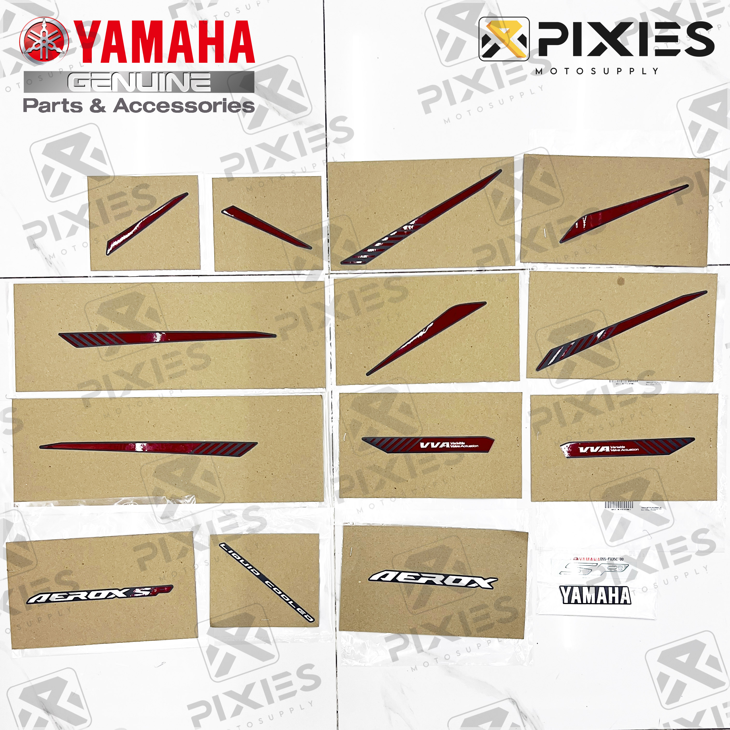 YAMAHA GENUINE DECALS SET FOR YAMAHA AEROX V3 2025 STANDARD / AEROX ...