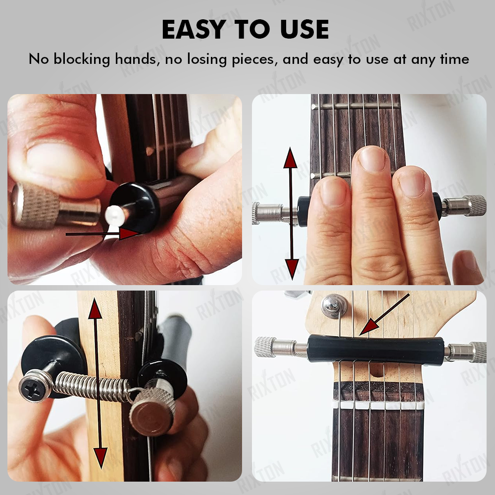 RIXTON Guitar Rolling Capo Portable Guitar Capo Easy Sliding Up and ...