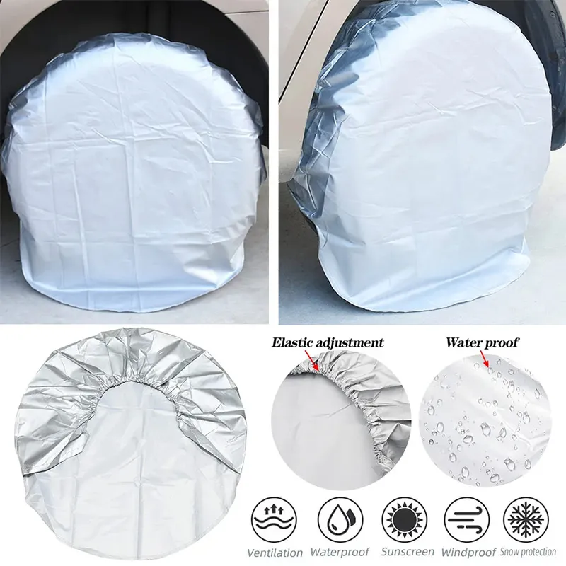 4PCS Universal Wheel Tire Covers Portable Car Tire Protection Cover ...