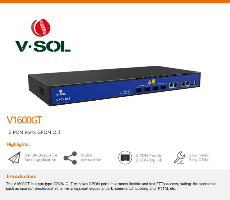 VSOL | V1600GT 2 Port GPON OLT | Shopee Philippines