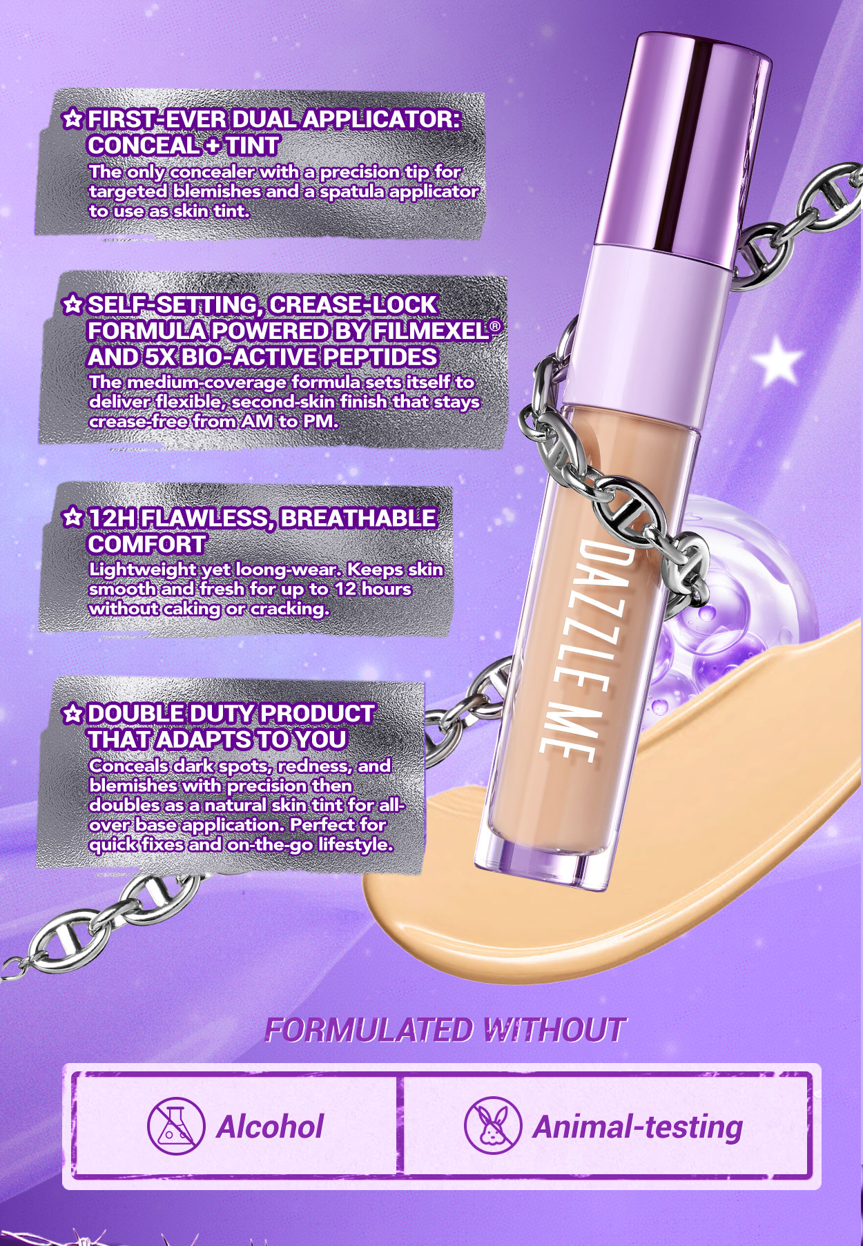MOST LOVED! | DAZZLE ME Cover Me Serum Concealer Duo | Non Cakey Long ...