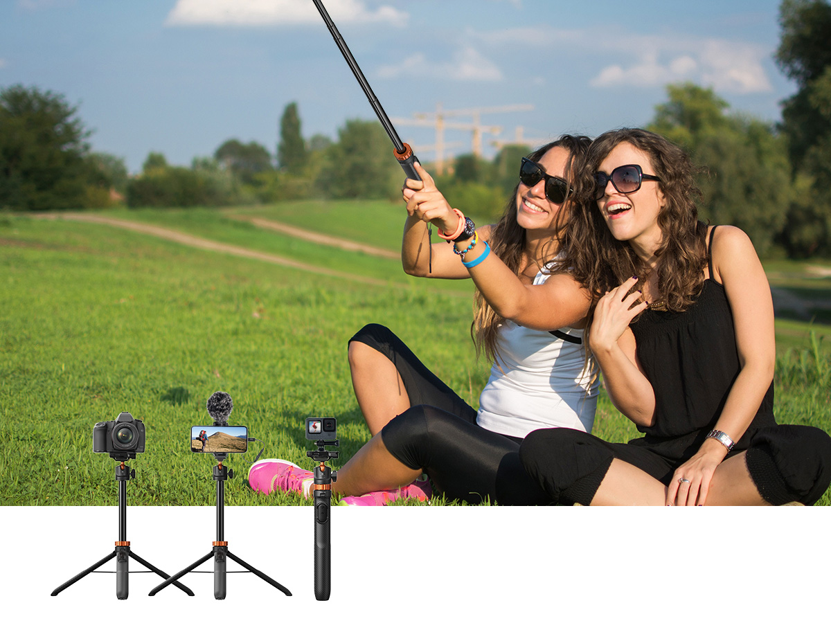 K&F CONCEPT 158cm Selfie Stick Tripod with Phone Holder and Bluetooth ...