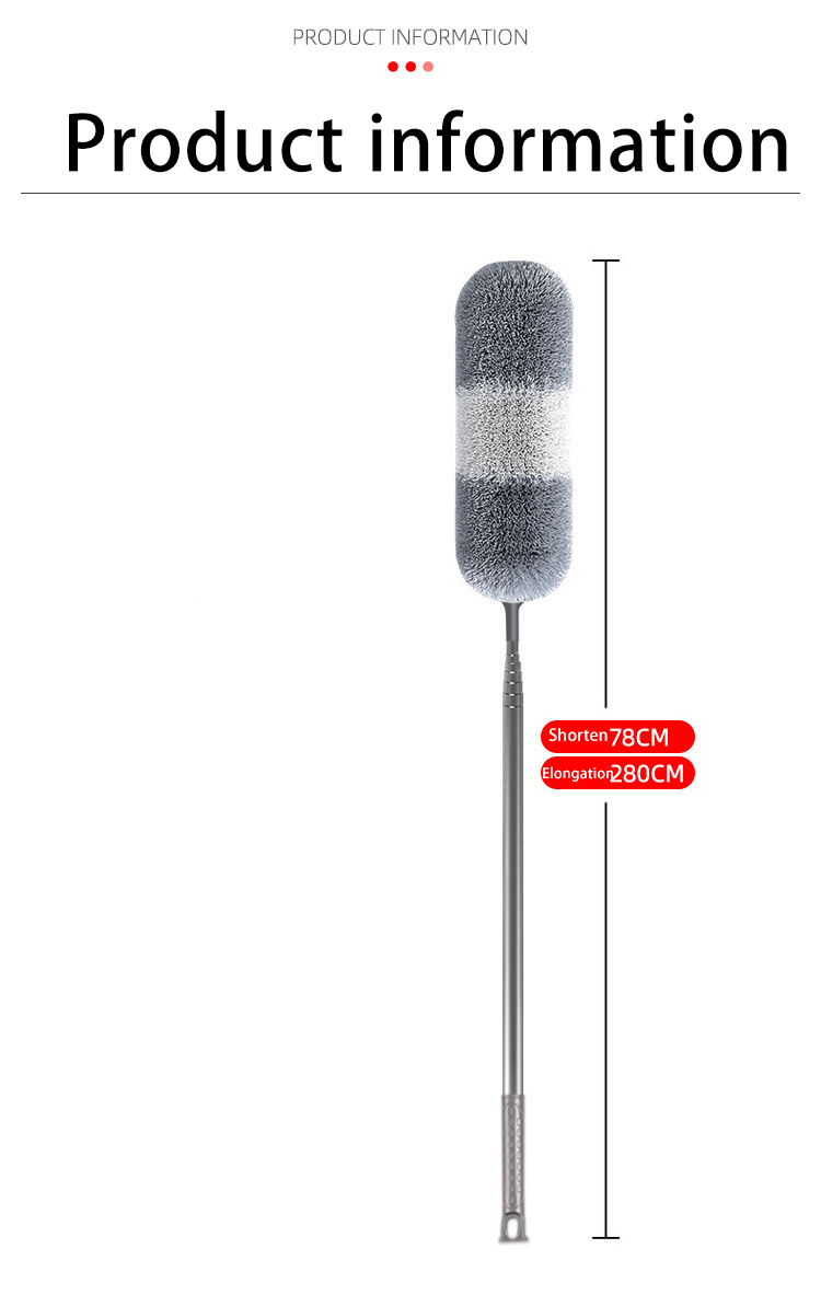 280cm Feather Duster Extendable Adjustable with Bendable Head ...