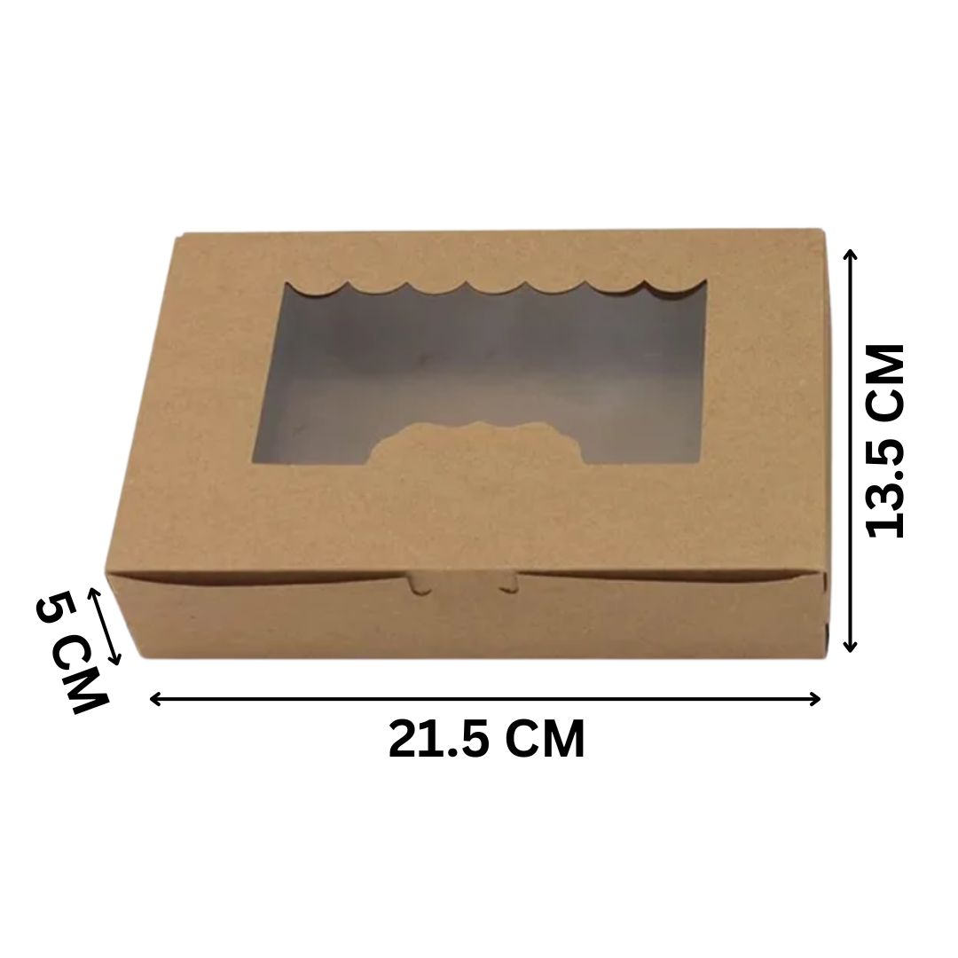 FP1160 (20pcs) 5⅜” x 8½ ″ x 2” Pastry Box Rectangle Kraft White ...