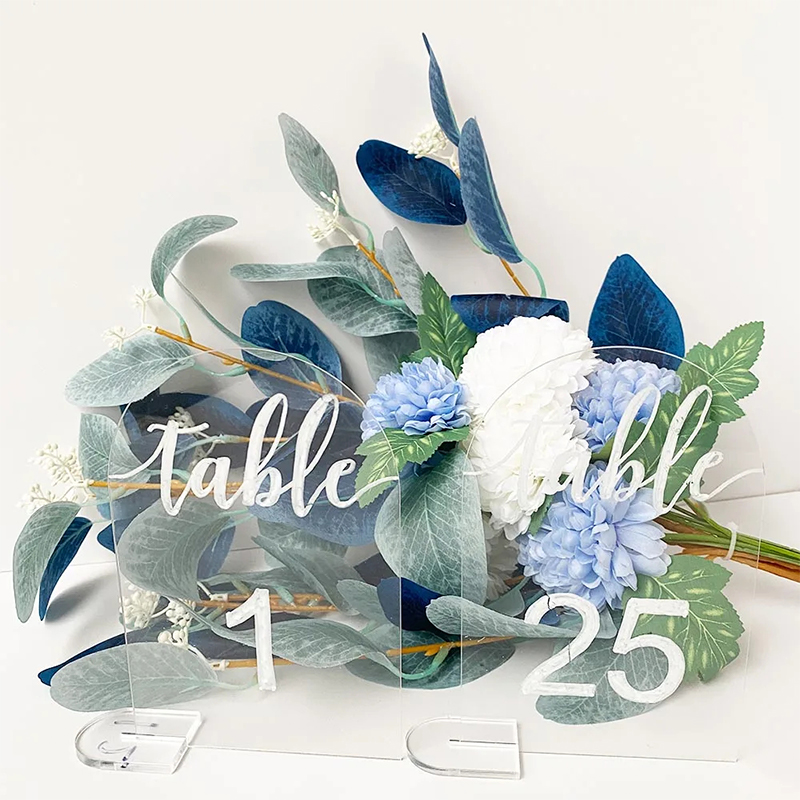 10 Pcs DIY Acrylic Wedding Table Numbers Clear Arch Acrylic Sign with ...
