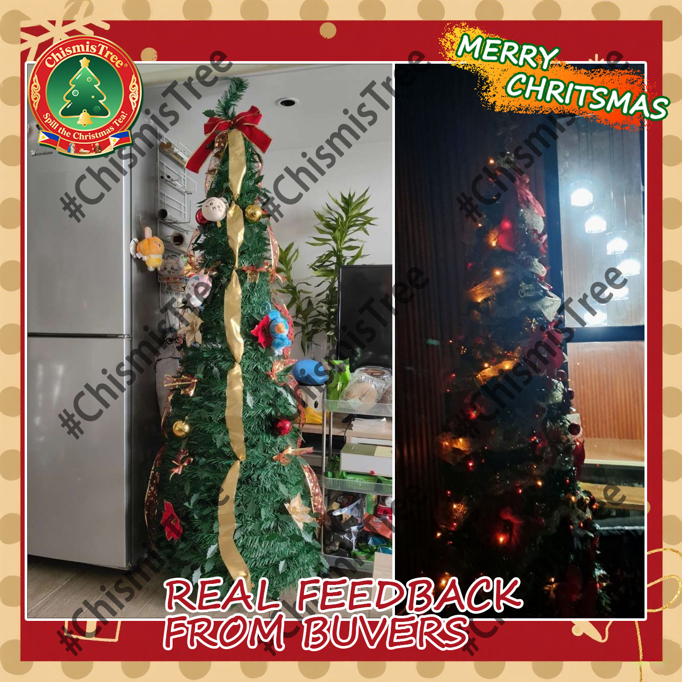 Foldable Christmas Tree Pop Up Artificial Tinsel Slim Christmas Tree ...