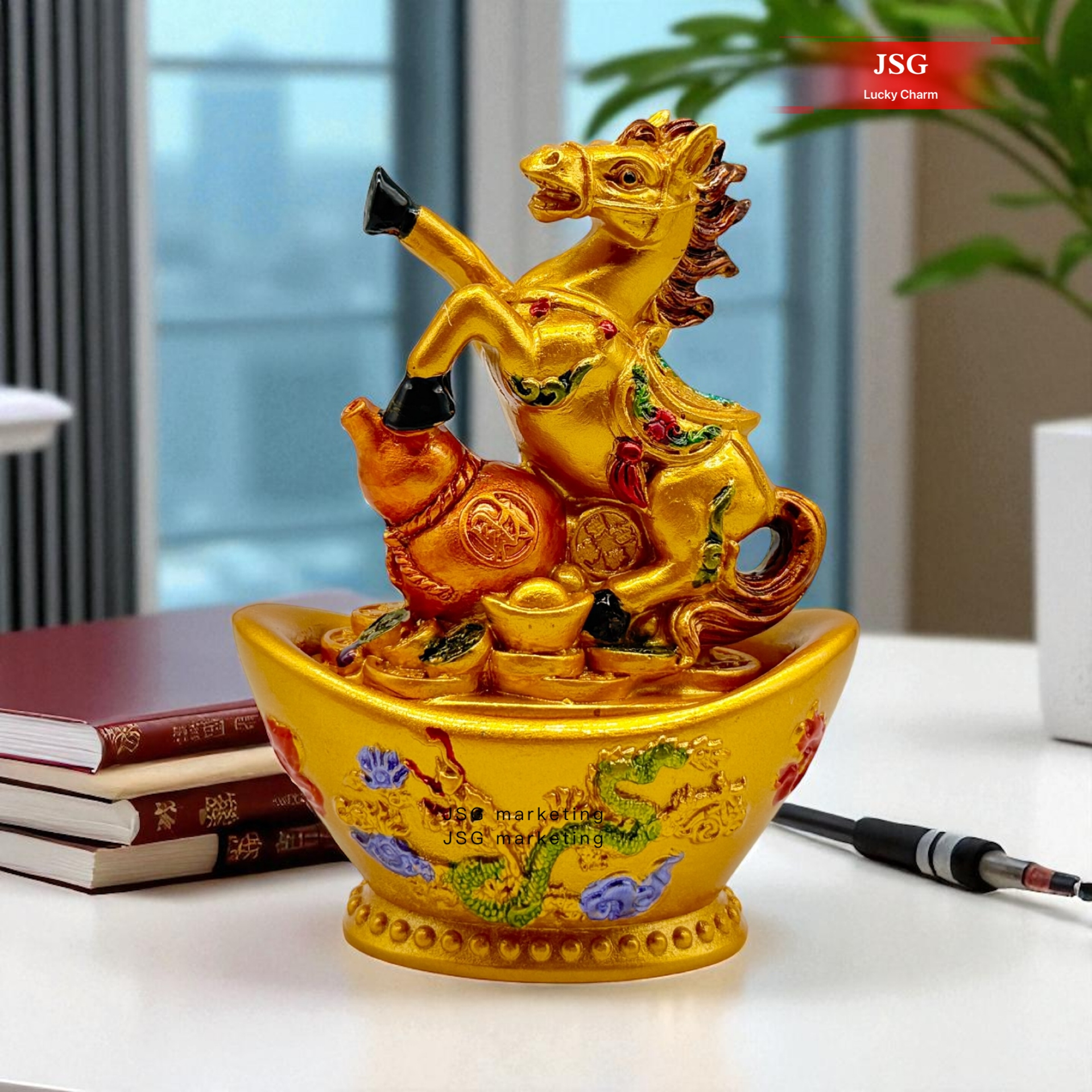 2026 Year of the Horse w/Ingot 2 in 1 Feng Shui Luck Chinese 12 Animals ...