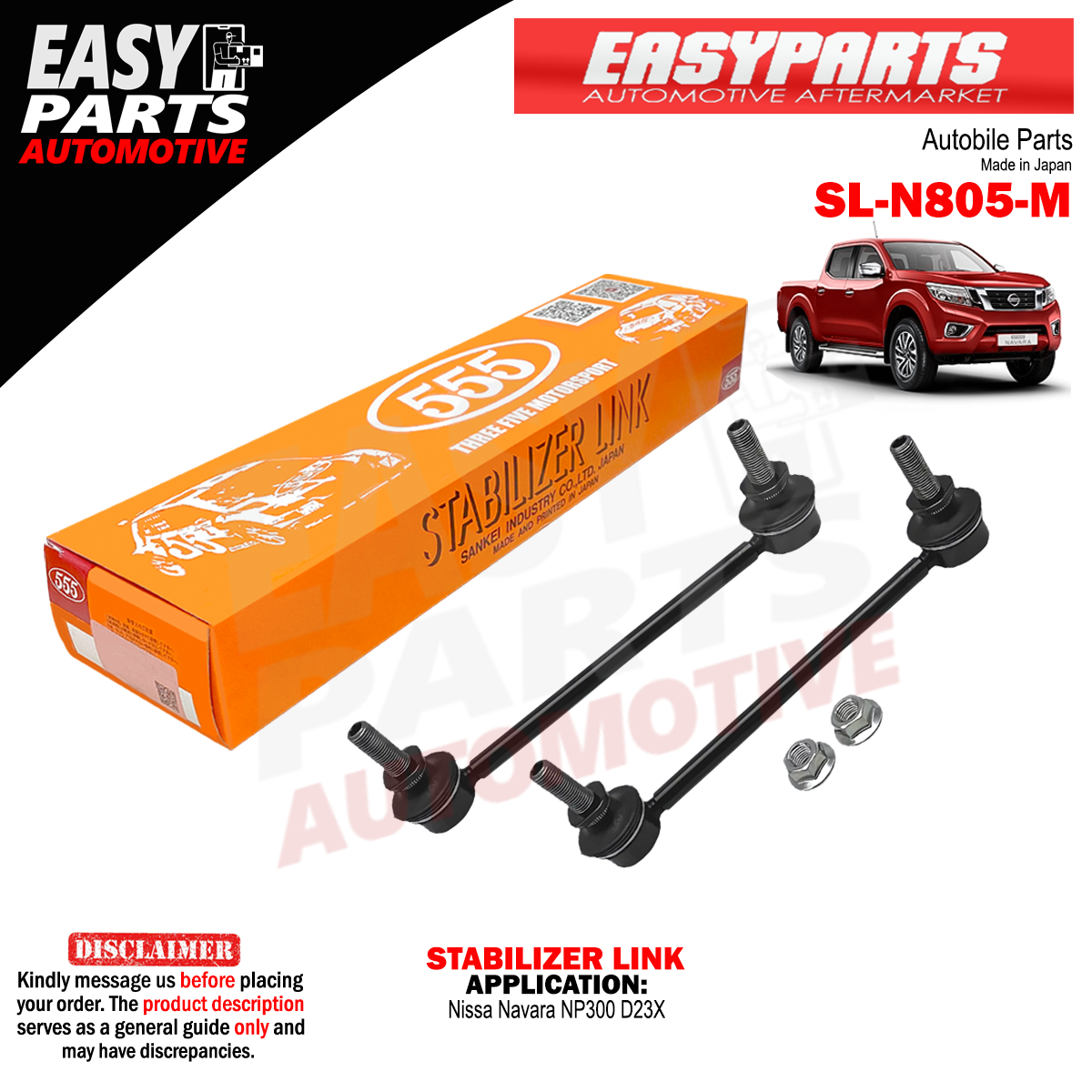 555 Stabilizer Link SL-N805-M Nis. Navara NP300 D23X Rear (Set ...