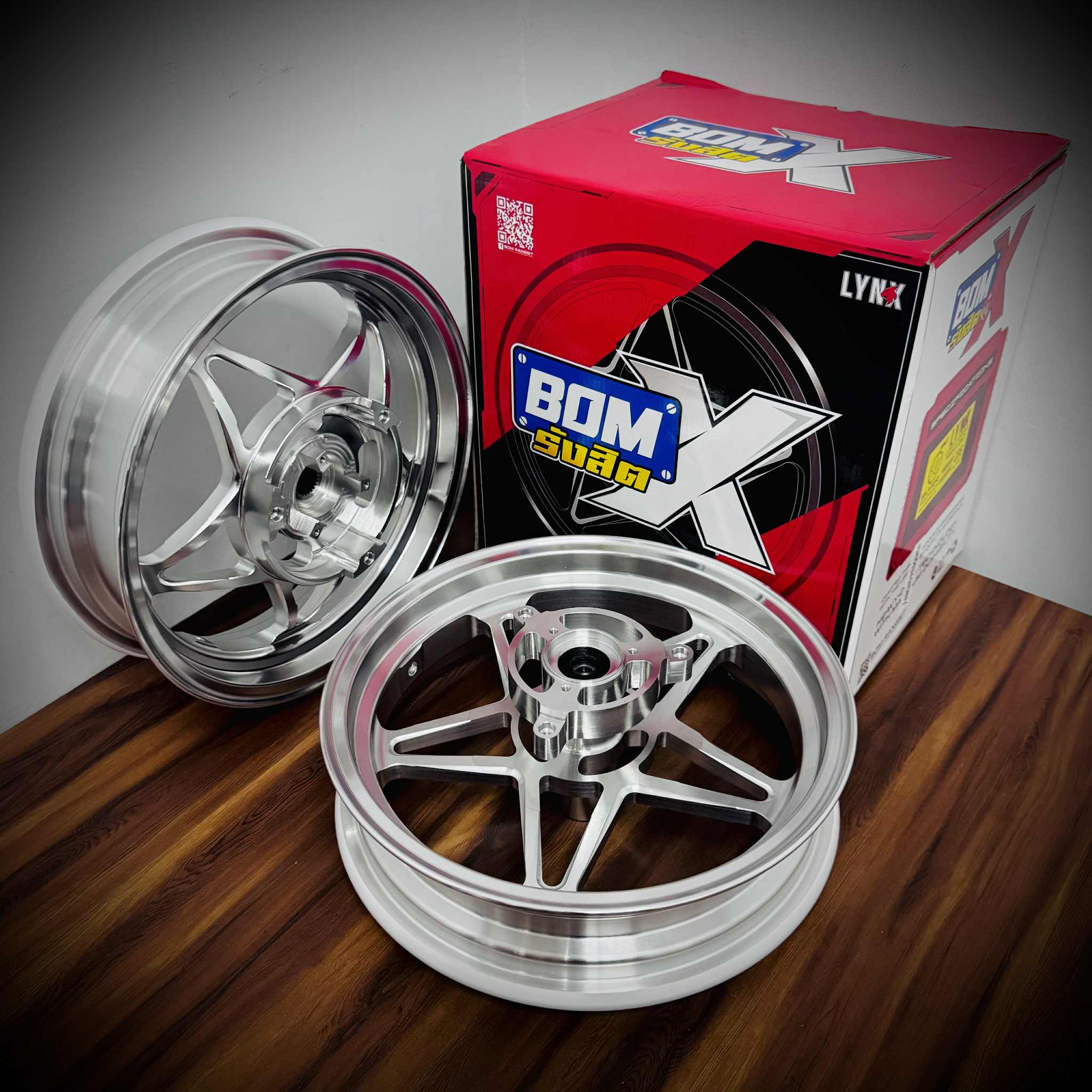 BOM X LYNX CNC STAR MAGS FOR NMAX V1 SIZE FRONT 3.00X13 AND 3.50X13 ...